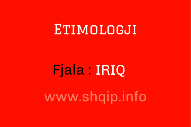 Etimologji për fjalën IRIQ - Shqip.info